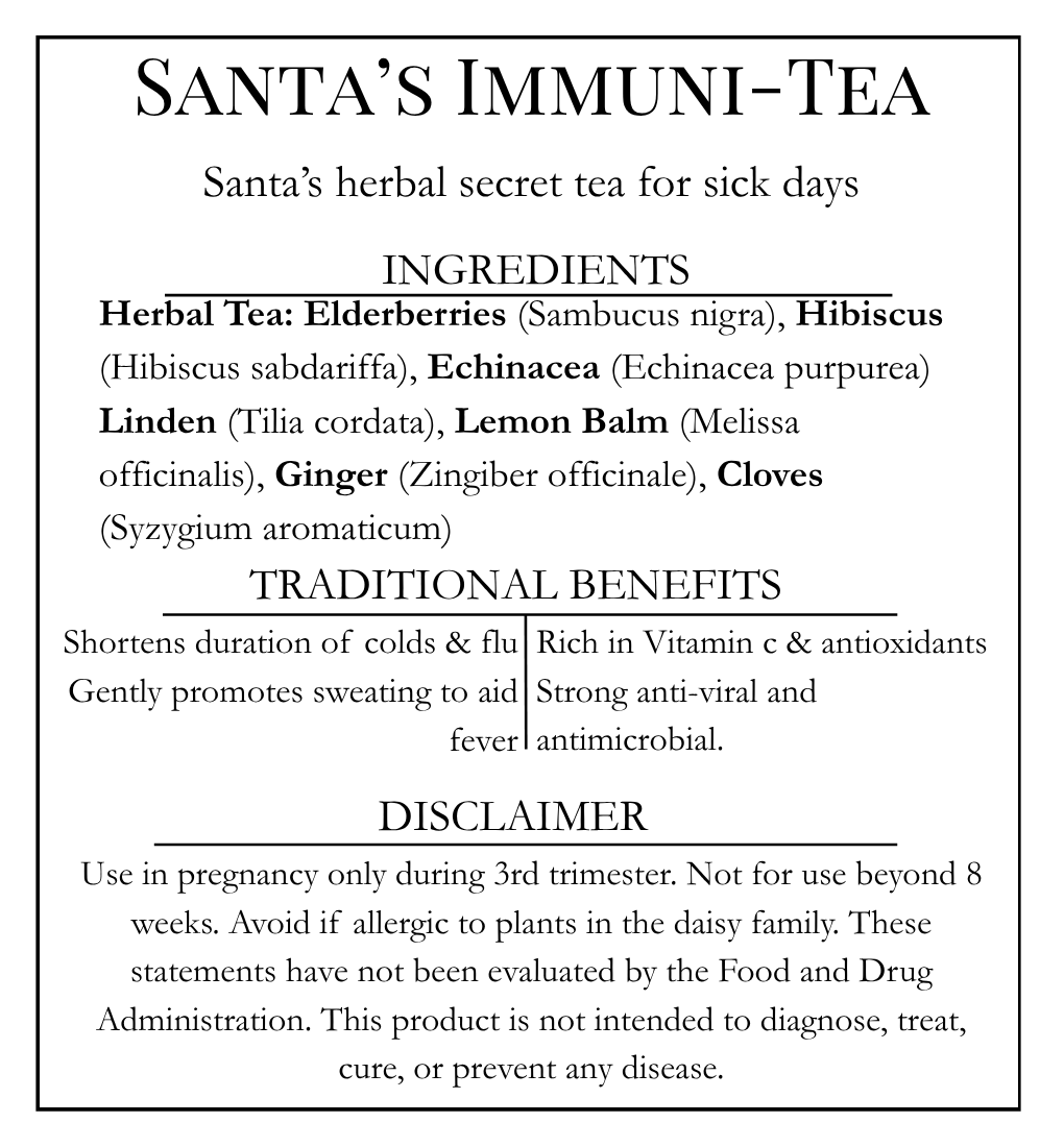 Santa's Immuni-Tea - Rooted in Tradition. Crafted for Modern Life